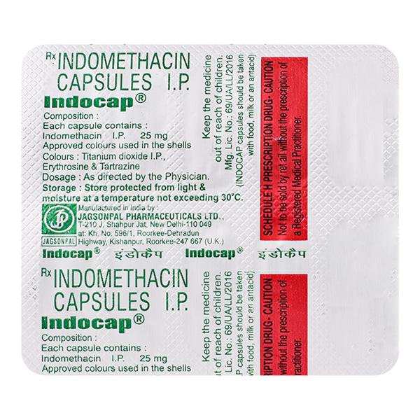 Indocap 25mg Capsule 10'S - Price, Uses, Side Effects | Netmeds
