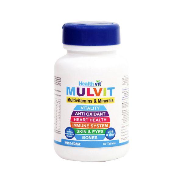 Buy Healthvit Mulvit Multivitamins and Minerals with 31 Nutrients ...