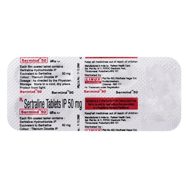 Sermind 50mg Tablet 10'S : Price, Uses, Side Effects | Netmeds