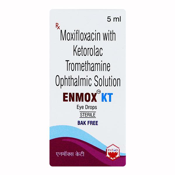 ENMOX KT BAK Free Eye Drops 5ml Price, Uses, Side effects, Substitutes ...