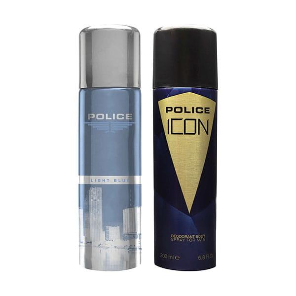 Buy Police Light Blue + Icon Deodorant Spray - For Men 400 ml Online at ...