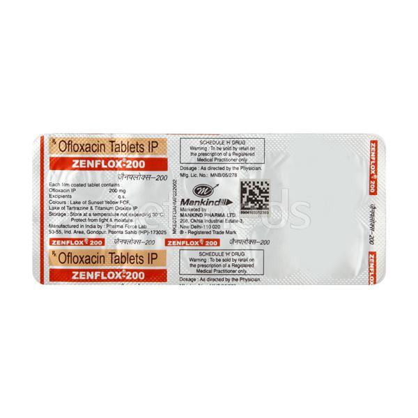 Buy Zenflox 200mg Tablet 10'S Online at Upto 25% OFF | Netmeds