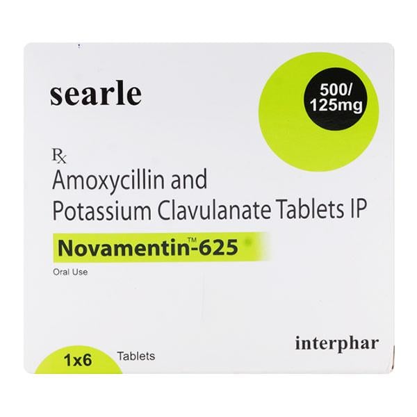 Buy NOVAMENTIN 625 Tablet 6's Online at Upto 25% OFF | Netmeds