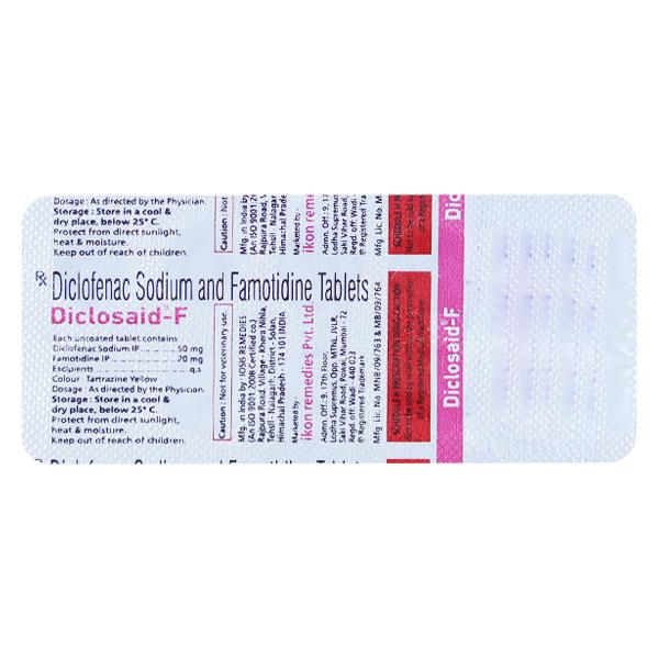 Buy DICLOSAID F Tablet 10's Online at Upto 25% OFF | Netmeds