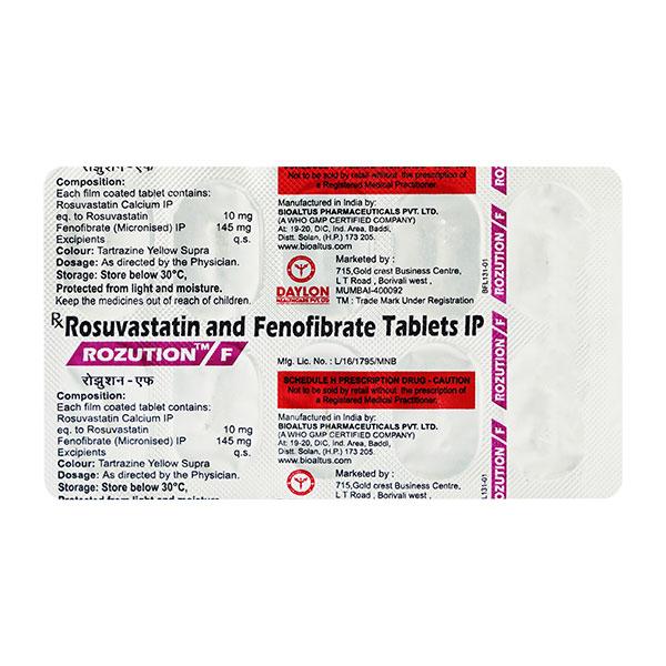 Buy ROZUTION F Tablet 10's Online at Upto 25% OFF | Netmeds