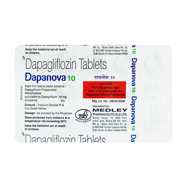 DAPANOVA 10 Tablet 15's : Price, Uses, Side Effects | Netmeds