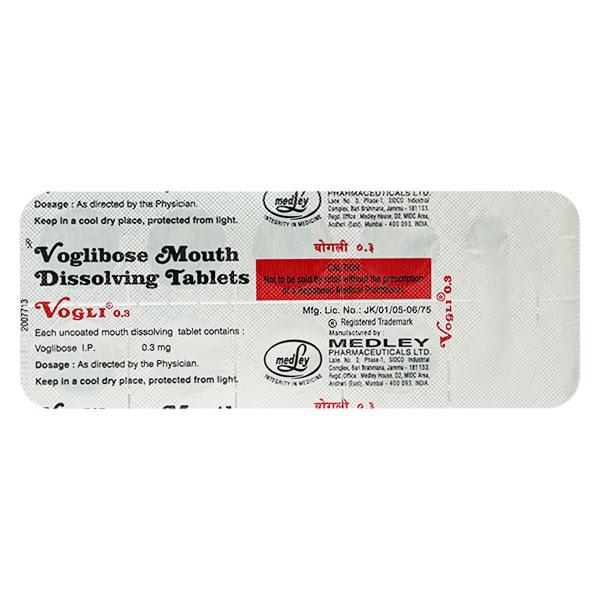 Vogli 0.3mg Tablet 10'S : Price, Uses, Side Effects | Netmeds