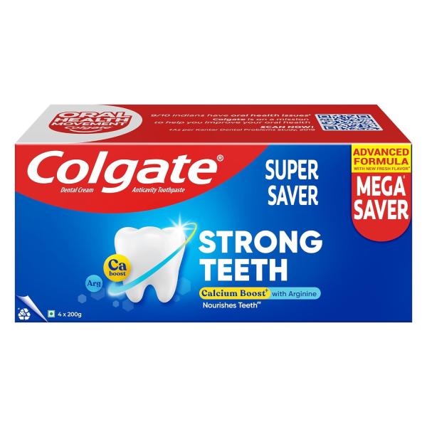 Colgate Strong Teeth Calcium Boost + With Arginine Toothpaste (Pack Of ...