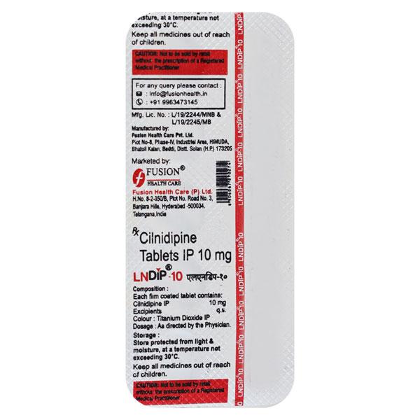 Lndip 10Mg Tablet 10's : Price, Uses, Side Effects | Netmeds