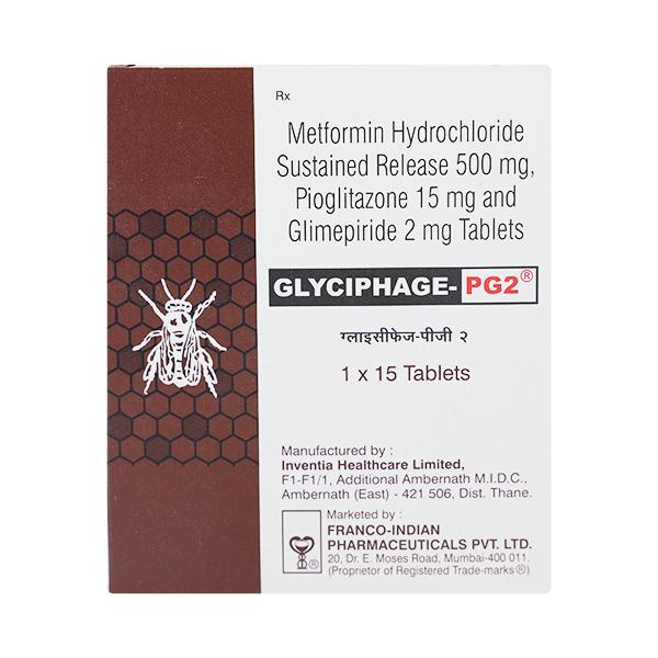GLYCIPHAGE PG 2mg Tablet 15's : Price, Uses, Side Effects | Netmeds