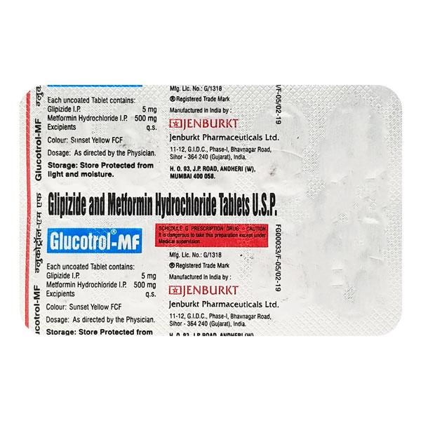 Glucotrol MF Tablet 10'S : Price, Uses, Side Effects | Netmeds