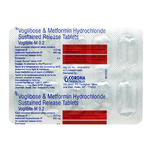 Voglibite M 0.2mg Tablet 10'S : Price, Uses, Side Effects | Netmeds