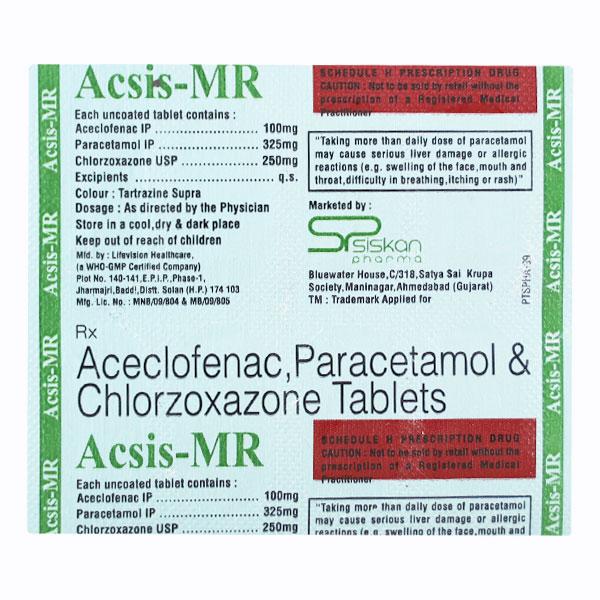 Buy ACSIS MR Tablet 10's Online at Upto 25% OFF | Netmeds