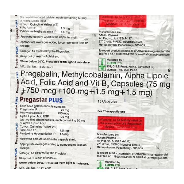 Buy PREGASTAR PLUS Capsule 15's Online at Upto 25% OFF | Netmeds