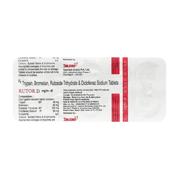 Buy RUTOR D Tablet 10's Online at Upto 25% OFF | Netmeds