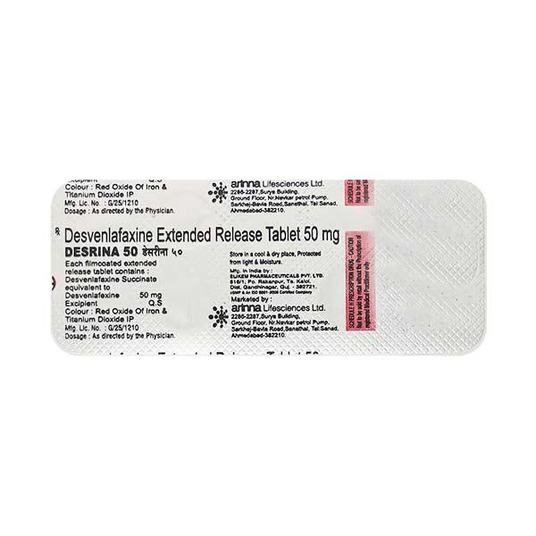 Desrina 50mg Tablet 10'S : Price, Uses, Side Effects | Netmeds