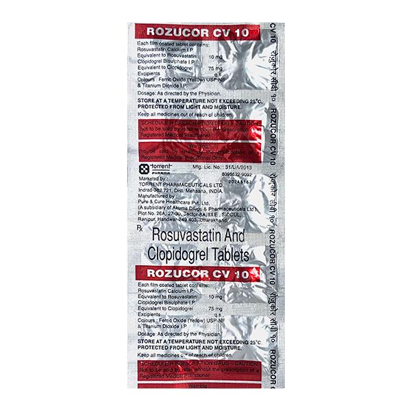 Buy ROZUCOR CV 10 Tablet 10's Online | Netmeds