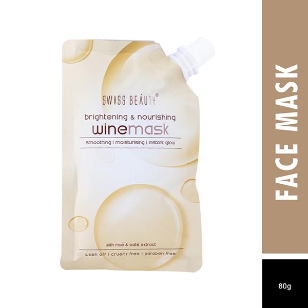 Buy Swiss Beauty Brightening & Nourishing Wine Mask 80 gm Online at ...