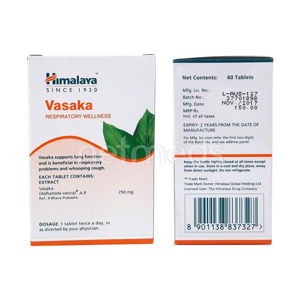Buy Himalaya Wellness Vasaka Tablet 60's Online at Discounted Price ...