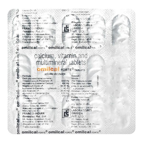 Omilcal Forte Tablet 15'S Price, Uses, Side effects, Substitutes | Netmeds