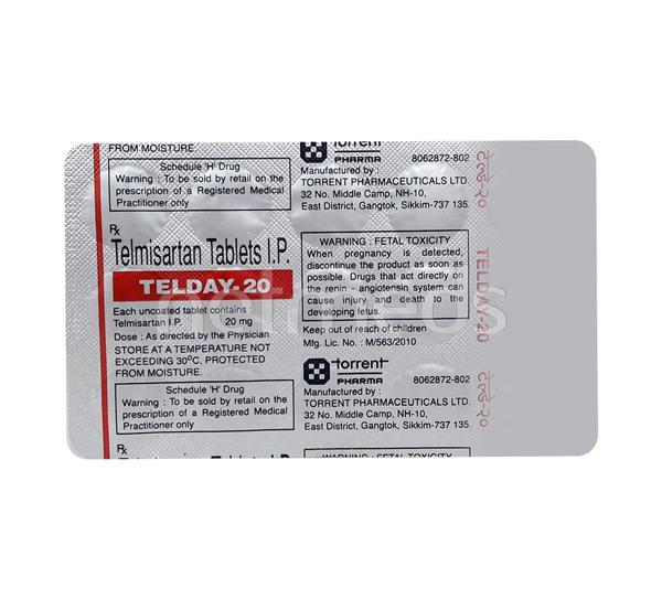 Telday 20mg Tablet 15'S : Price, Uses, Side Effects | Netmeds