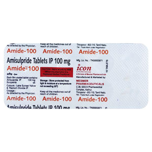 Amide 100mg Tablet 10'S Price, Uses, Side effects, Substitutes | Netmeds