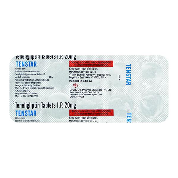 TENSTAR 20mg Tablet 10's : Price, Uses, Side Effects | Netmeds