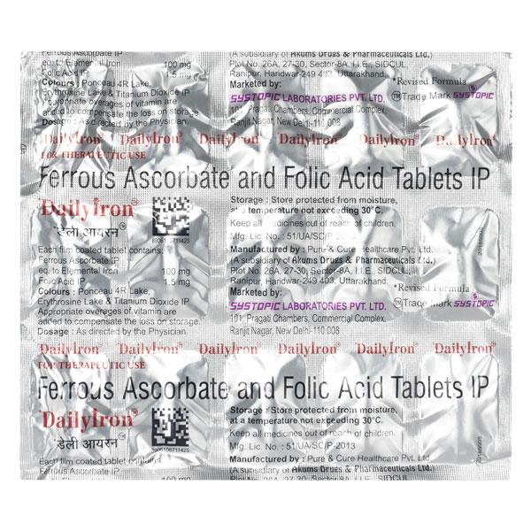 Buy DAILY IRON Tablet 15's Online at Upto 25% OFF | Netmeds