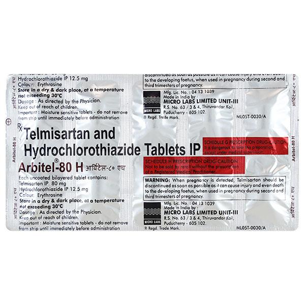 Arbitel 80mg Tablet 10'S : Price, Uses, Side Effects | Netmeds