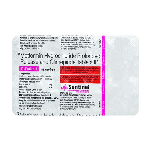 Buy G Forlin 1/500mg Tablet 10'S Online at Upto 25% OFF | Netmeds