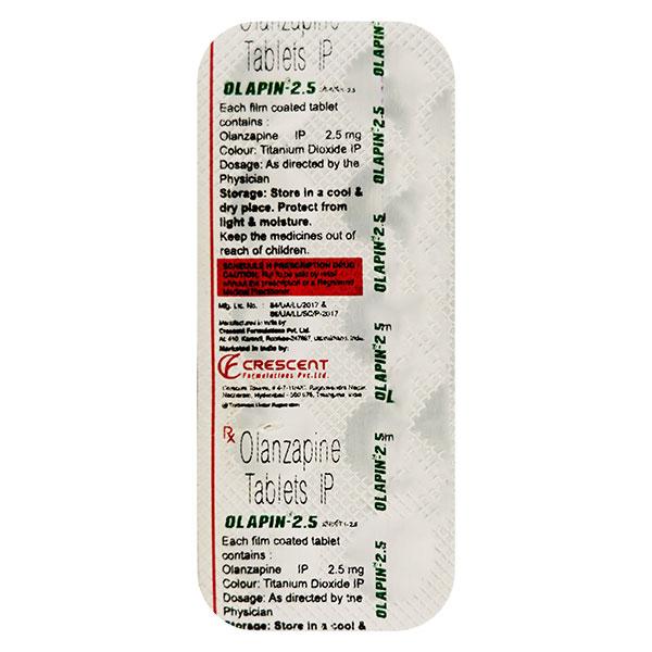Buy OLAPIN 2.5MG TABLET 10'S Online at Upto 25% OFF | Netmeds