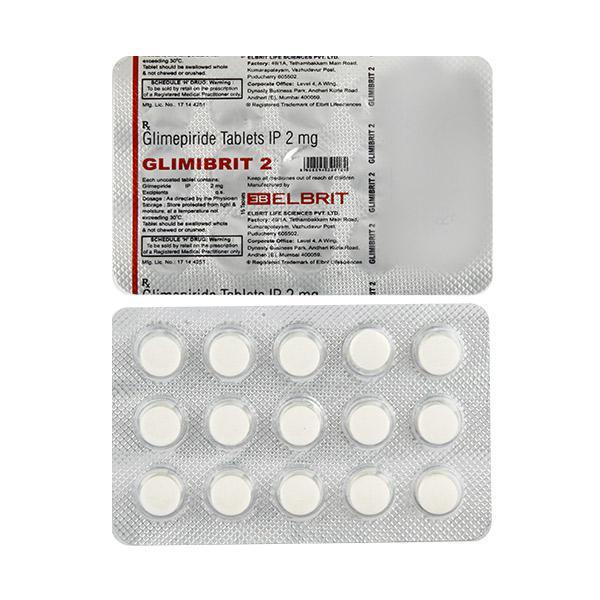 Glimibrit 2mg Tablet 15'S : Price, Uses, Side Effects | Netmeds