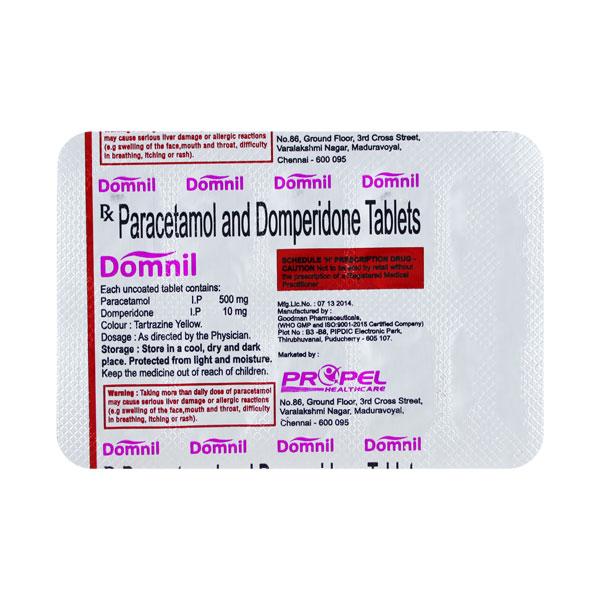 DOMNIL Tablet 10's Price, Uses, Side effects, Substitutes | Netmeds