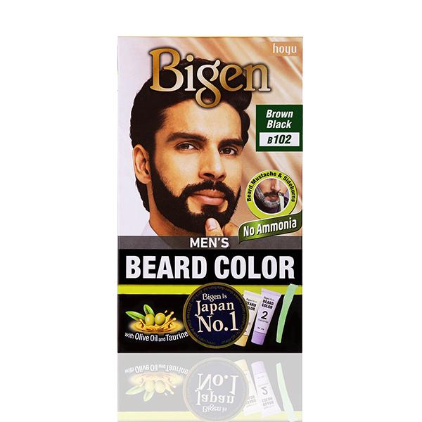 Bigen Men's Beard Color No Ammonia - Brown Black B102 - Ammonia-Free ...