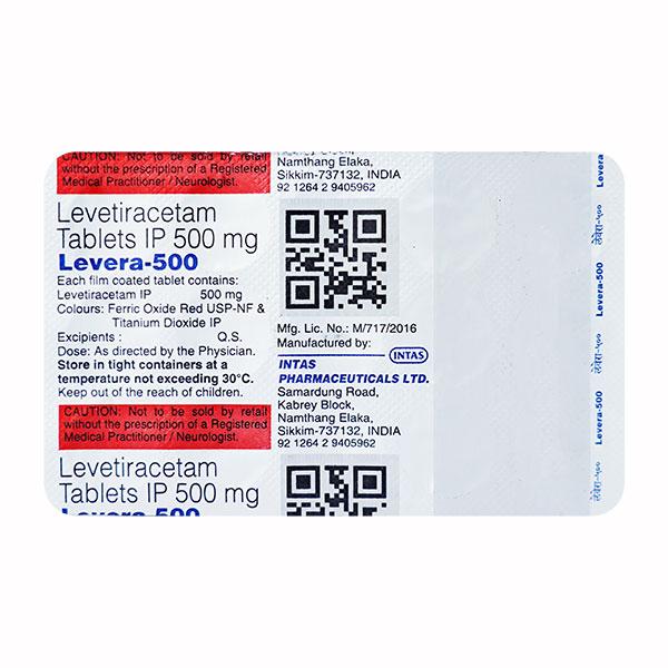Levera 500mg Tablet 15'S - Price, Uses, Side Effects | Netmeds