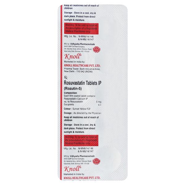 ROZUTIN 5mg Tablet 10's Price, Uses, Side effects, Substitutes | Netmeds