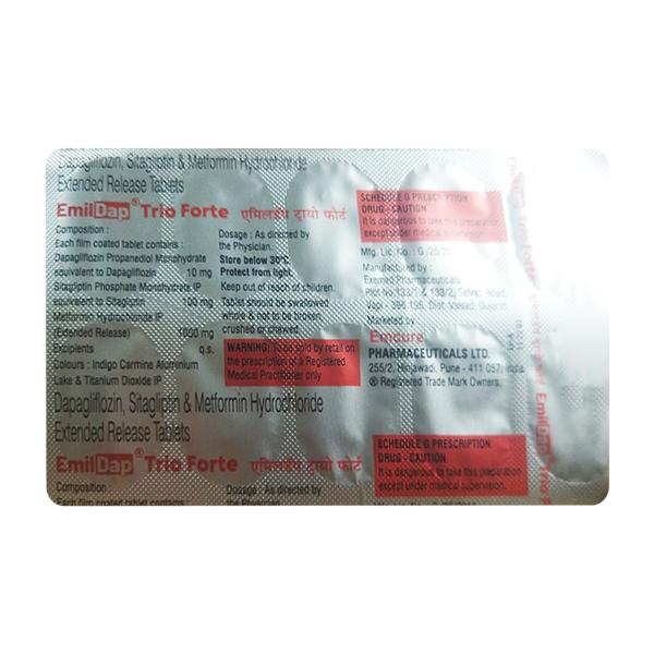Buy EMILDAP TRIO FORTE Tablet 10's Online at Upto 25% OFF | Netmeds