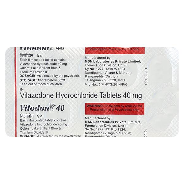Vilodon 40mg Tablet 10'S : Price, Uses, Side Effects | Netmeds
