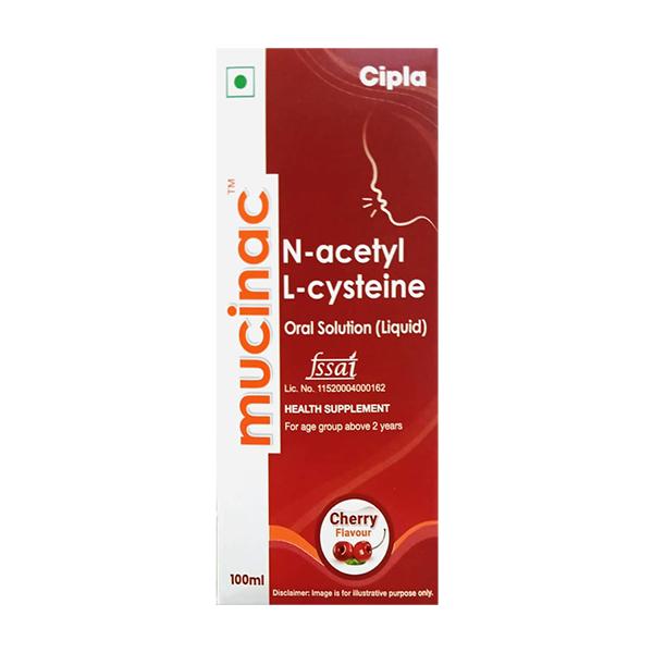 Buy MUCINAC CHERRY FLAVOUR Oral Solution 100ml Online | Netmeds