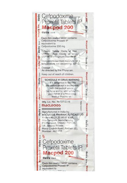 Macpod 200mg Tablet 10'S - Price, Uses, Side Effects | Netmeds