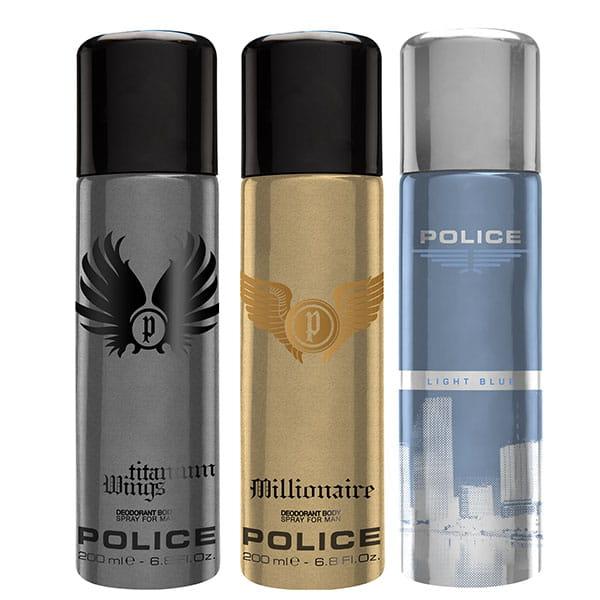 Buy Police Millionaire + Wings titanium + Light blue Deo Combo Set - Pack of 3 600 ml Online at ...