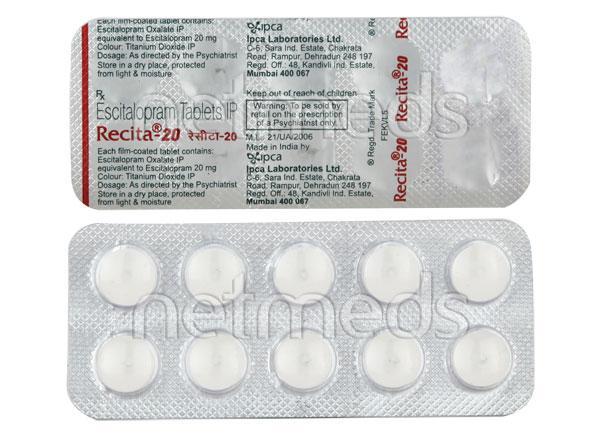 Recita 20mg Tablet 10'S : Price, Uses, Side Effects | Netmeds