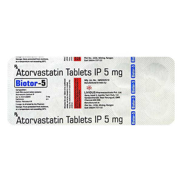 Buy BIOTOR 5 Tablet 10's Online at Upto 25% OFF | Netmeds