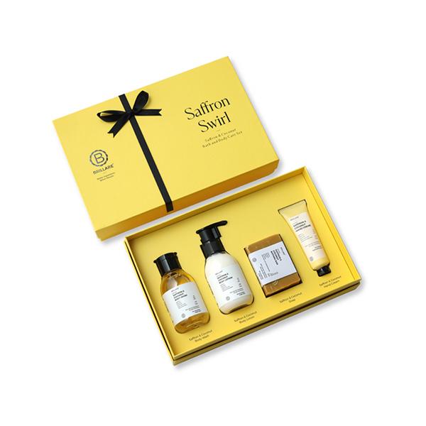 Buy Brillare Saffron Swirl Gift Box - Saffron Body Wash, Saffron Body Scrub, Saffron Face Wash ...