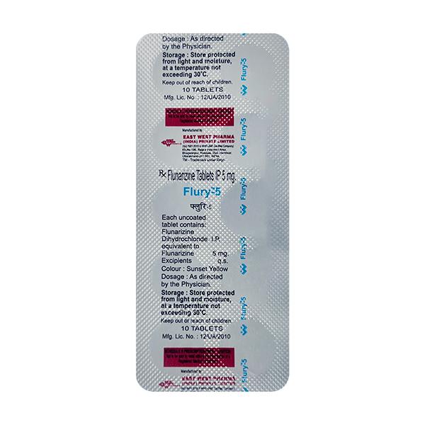 Flury 5mg Tablet 10'S Price, Uses, Side effects, Substitutes | Netmeds