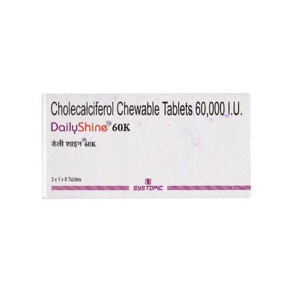 DAILYSHINE 60K Chewable Tablet 8's Price, Uses, Side effects ...
