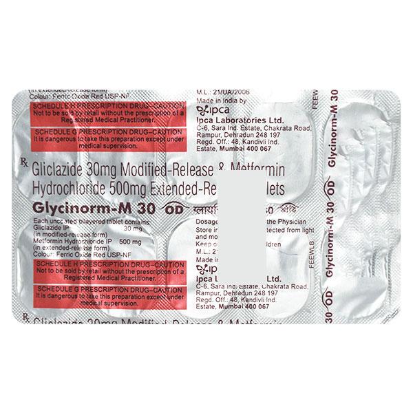 Glycinorm M OD 30mg Tablet 10'S : Price, Uses, Side Effects | Netmeds