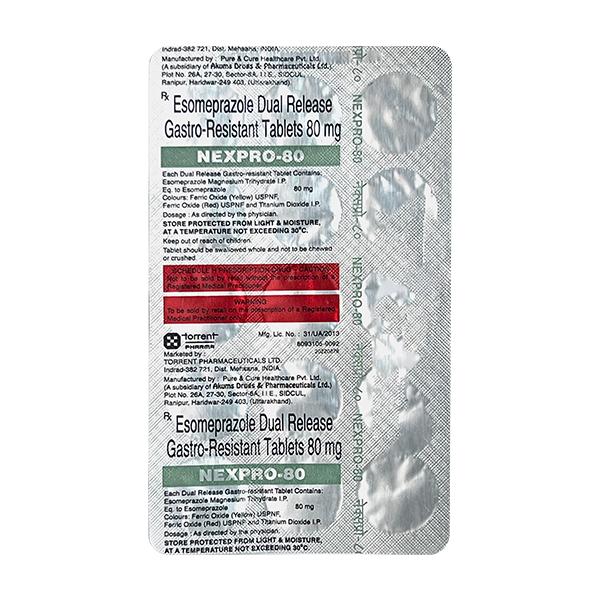 Buy NEXPRO 80 Tablet 15's Online | Netmeds