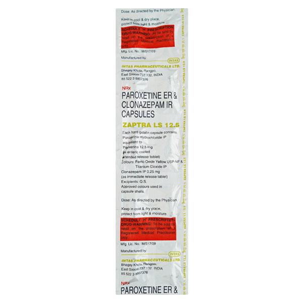 ZAPTRA LS 12.5 Capsule 10's - Price, Uses, Side Effects, and ...