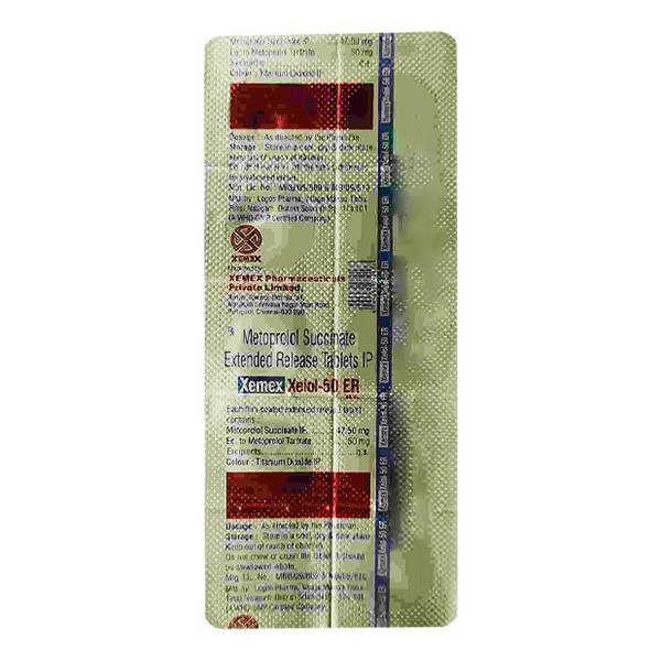 Buy XELOL 50 ER Tablet 10's Online at Upto 25% OFF | Netmeds
